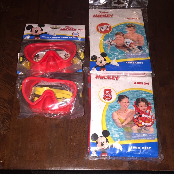 Disney | Swim | Disney Mickey Mouse Red Swim Gear Set | Poshmark